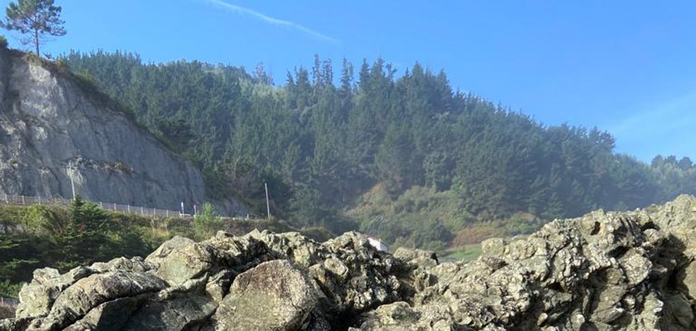 Pintarrajean la 'roca del amor' de la playa de Laga | El Correo